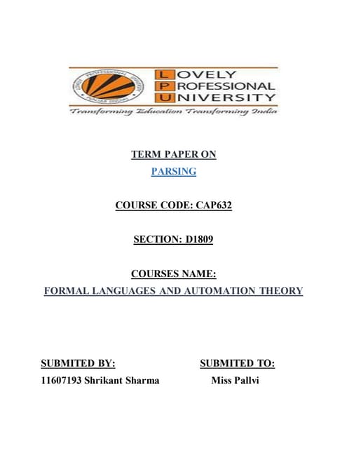 Parsing Doc Programming Languages Computing 3780