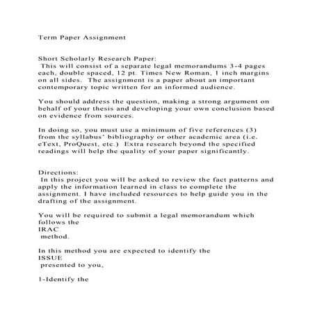 Term Paper Assignment Short Scholarly Research Paper This w.docx