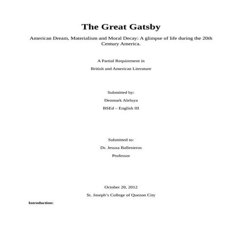 american dream | DOCX