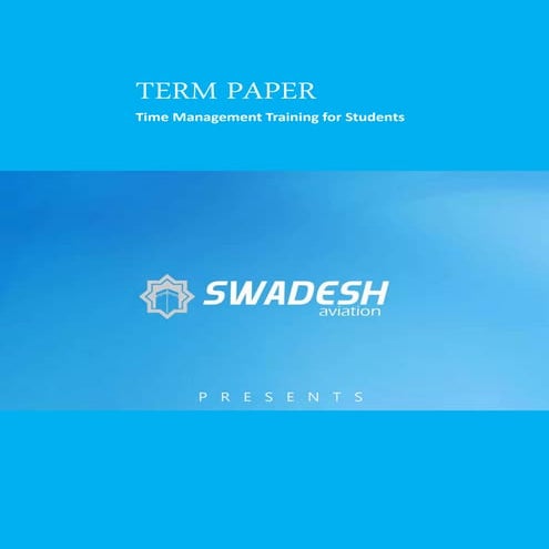 Term paper on time management training | PPTX