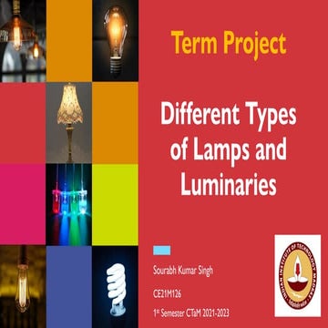Different Types of Lamps and Luminaries | PPT