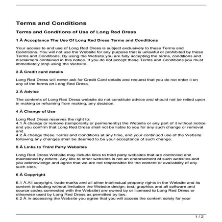 Terms and Conditions | PDF
