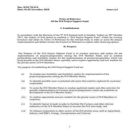 D8 organization for economic cooperation grant program | PDF