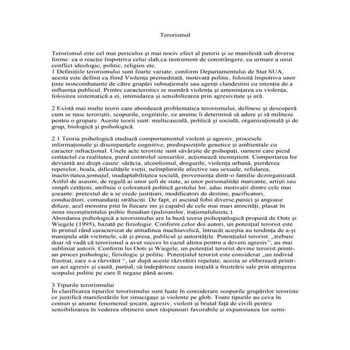 Terorismul | PDF