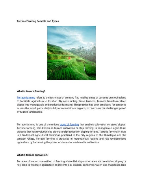 CONTOUR CROPPING AND TERRACES PPT agriculture | PPTX