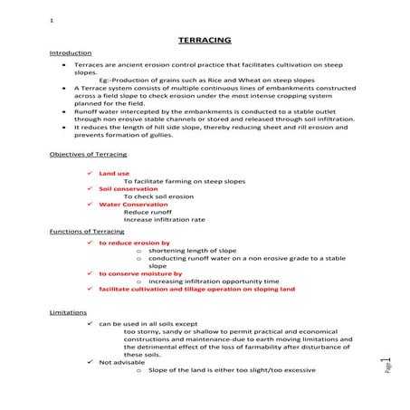 Bench terracing | PPTX