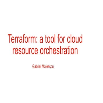 An Introduction To The Terraform Iac Tool Ppt