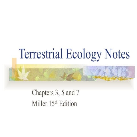 Introduction To Ecology | PPT