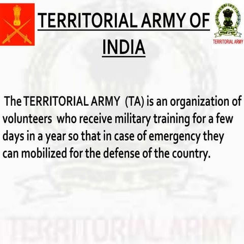 TERRITORIAL ARMY | PPTX