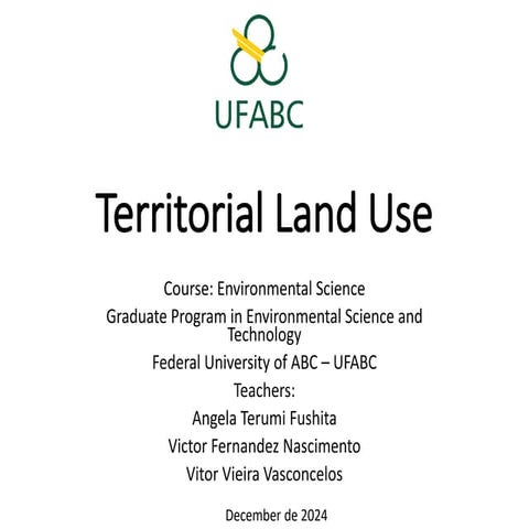Territorial Land use - Environmental Science - 2024 | PDF