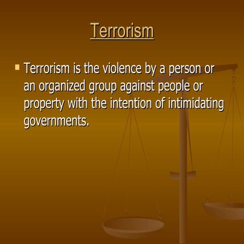 Terrorism | PPT | Terrorism | Sensitive Topics