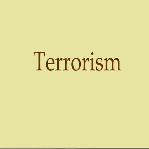 Terrorism | PPT