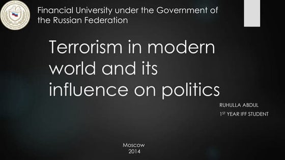 Ppt on terrorism | PPT