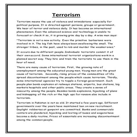 Terrorism | DOCX | Terrorism | Sensitive Topics