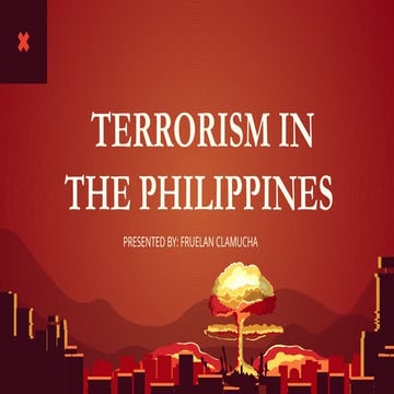 TERRORISM IN THE PHILIPPINES. POWERPOINT | PPTX