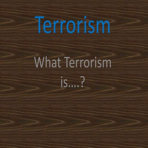Causes of terrorism | PPTX