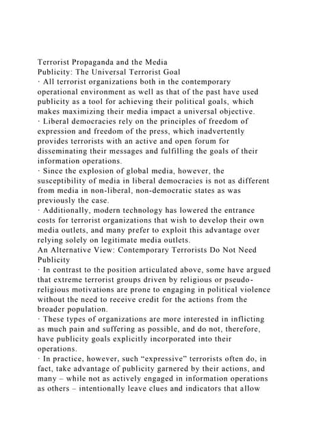 C04.8 terrorism and the media | PPT