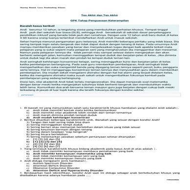 Tes Akhir dan Tes AkhirGPK Tahap Penguasaan Keterampilan Sharing Guru ...