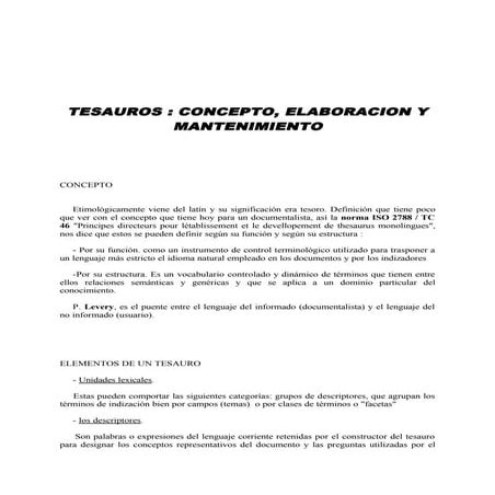 Tesauro | PDF