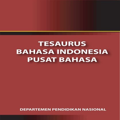 Tesaurus indonesia | PDF