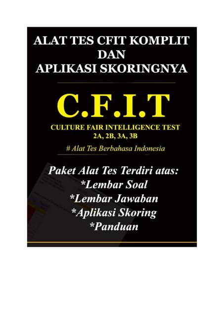 Alat tes epps lengkap dengan skoring epps | PDF