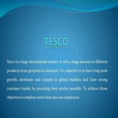 Tesco slide | PPTX