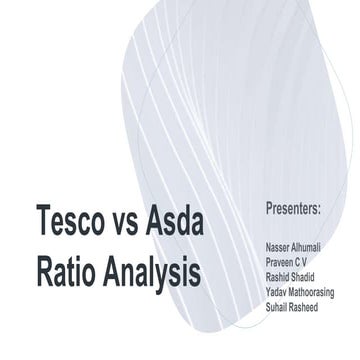 Tesco and Asda Ratio Analysis Comparison | PPTX