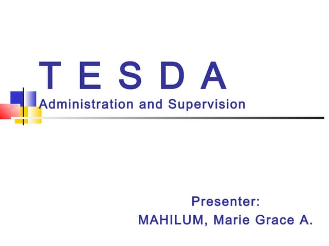 TESDA CURRICULUM.pptx | Educational Assessment | Education