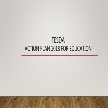 Tesda 2019 | PPTX | Education