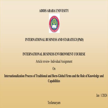 Internationalization Process of Traditional and Born-Global Firms and ...
