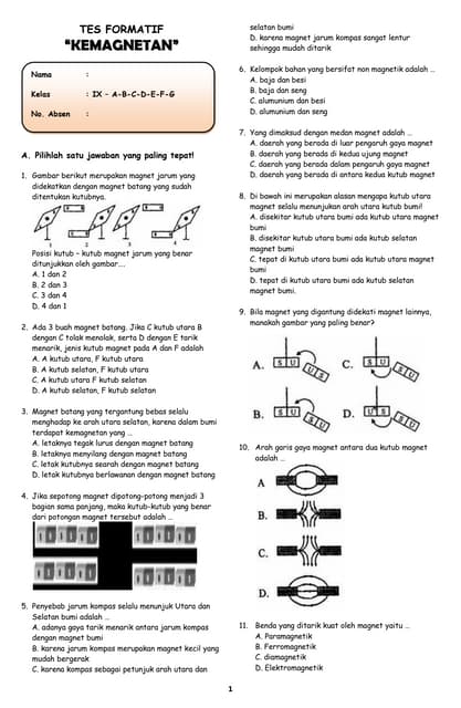 Kumpulan soal-soal suhu, pemuaian dan kalor UN IPA SMP Kelas 9 Nurul Faela Shufa | PDF