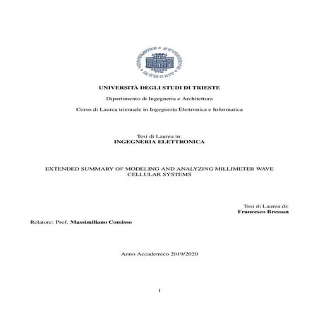 Extended Summary Of Modeling And Analyzing Millimeter Wave Cellular Systems Pdf