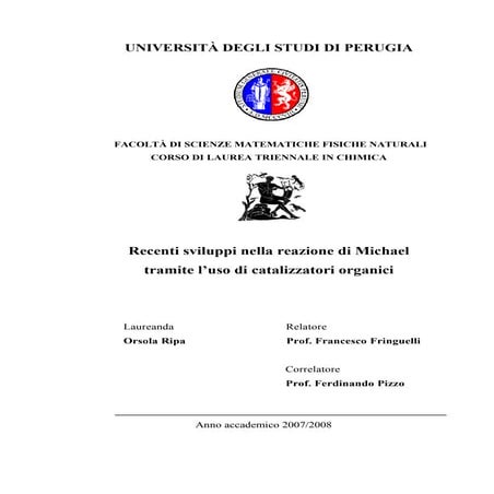 Tesi Laurea Chimica | PDF