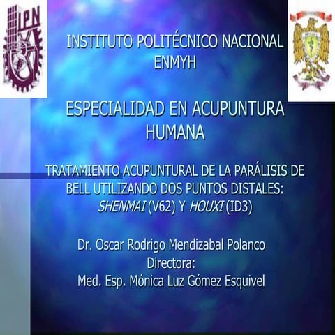 Tratamiento Acupuntural De La Parálisis Facial Periférica Utilizando