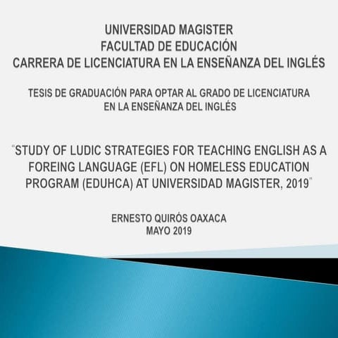 “STUDY OF LUDIC STRATEGIES FOR TEACHING ENGLISH AS A FOREING LANGUAGE ...