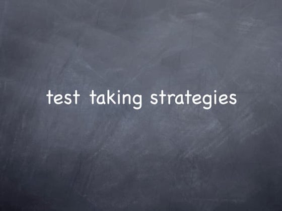 Test taking strategies pptkay | PPTX | Standardized Testing ...