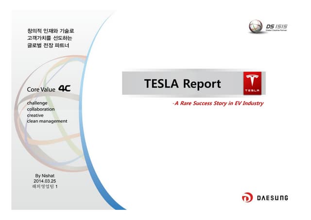 Tesla Motors Introduction Into INDIA | PPTX