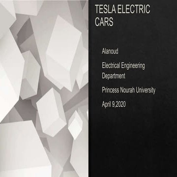 Tesla electric cars | PPTX