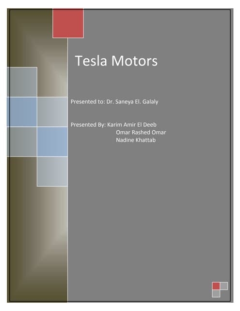 Tesla Motors Presentation | PPT