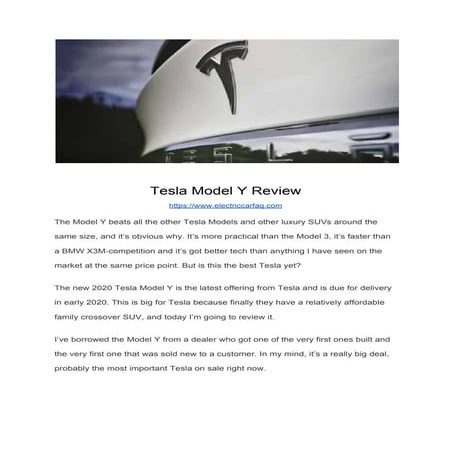Tesla Model Y Review | PDF