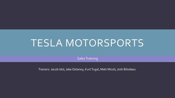 Tesla motors presentation | PPT