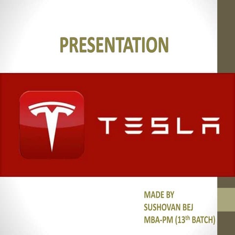 Tesla motors presentation | PPTX