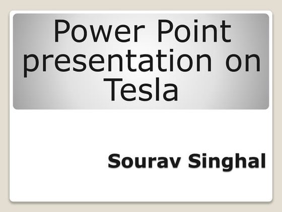 Tesla | PPTX | Green Vehicles | Auto Type