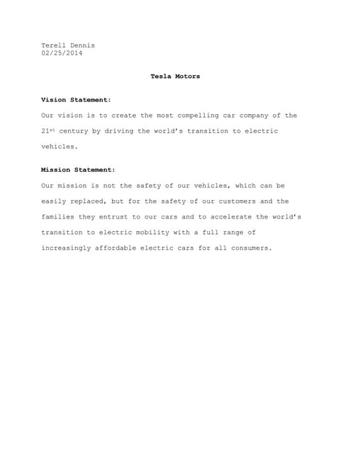 Tesla Motors Presentation | PDF | Automotive Industry | Industries