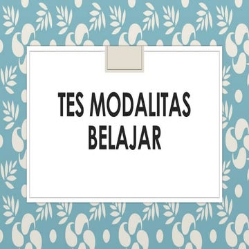 TES MODALITAS BELAJAR untuk para pelajar.pptx