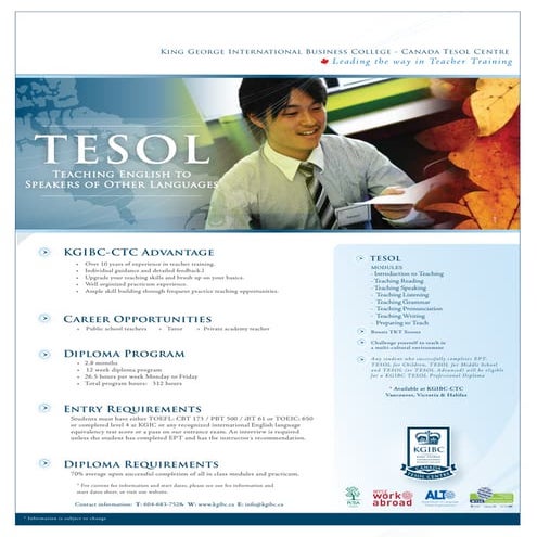 TESOL - KGIBC | PDF