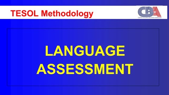 Principles of Language Assessment | PPT