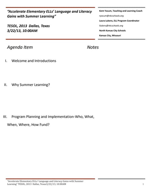 Language Objectives Framework Worksheet | PDF