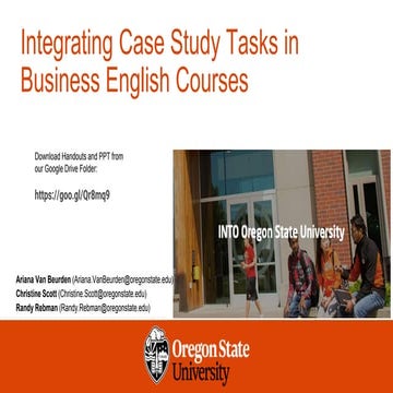 Integrating Case Study Tasks in Business English Courses | PPT