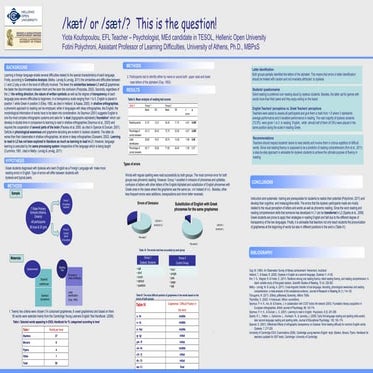Tesol poster koufopoulou polychroni | PPT